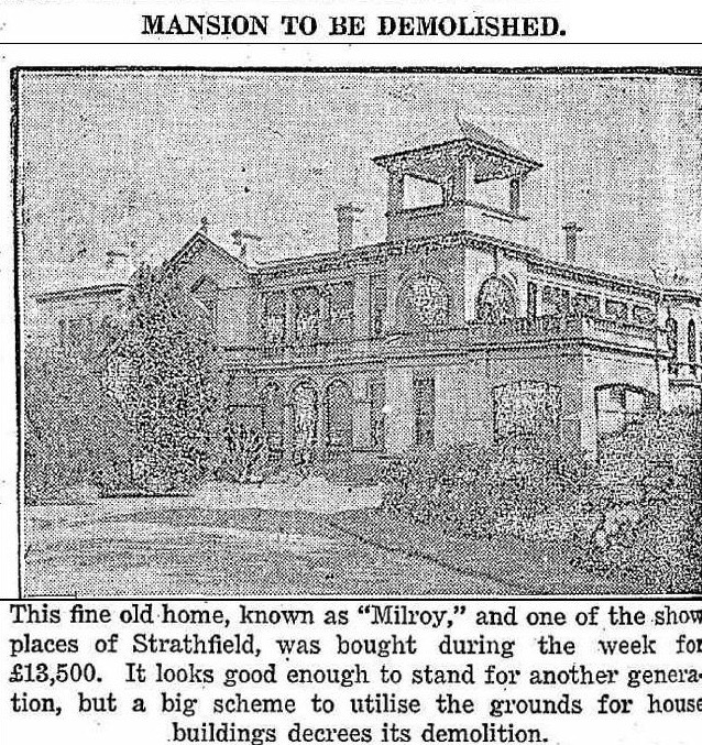 Talk – “The Rise and Fall of the Mansions of the Strathfield district ...