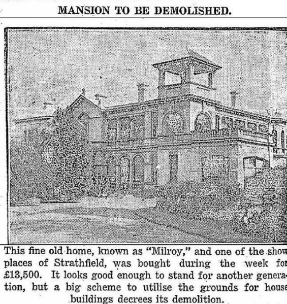 Talk – “The Rise and Fall of the Mansions of the Strathfield district ...